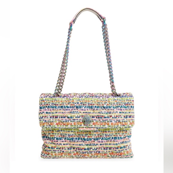 Kurt Geiger | Bags | Kurt Geiger Multicolor Neon Colors Fabric Tweed ...